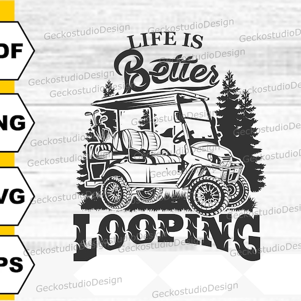 Golf Cart Life Svg - Etsy