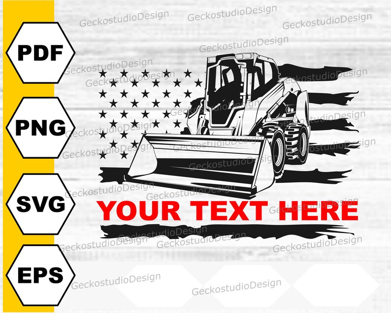 US Skid Steer Svg. Skid Steer Loader Svg. Heavy Equipment Svg. - Etsy