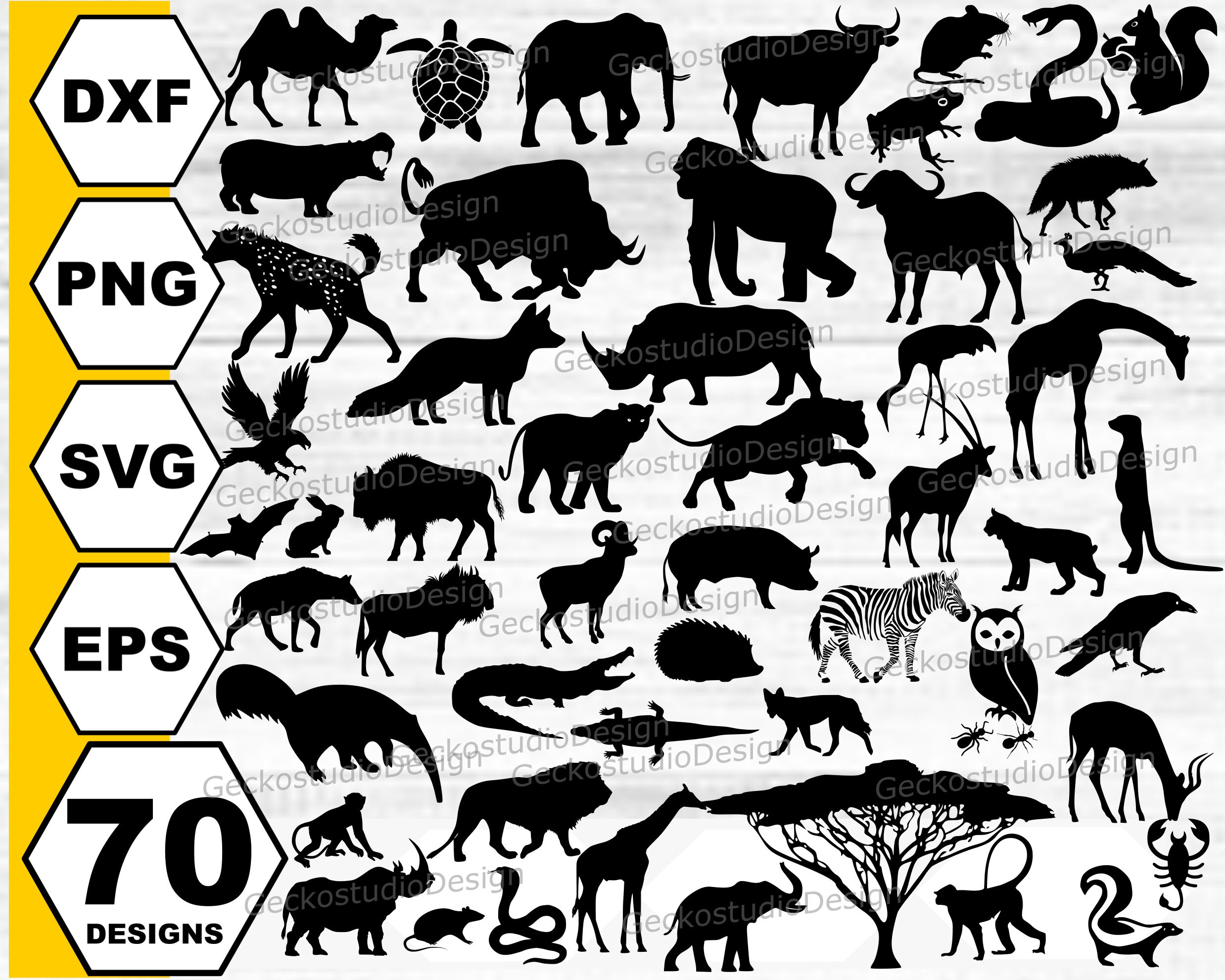 Zoo svg. Schnitttiere Svg. Safari Tiere svg. Tiere Afrikaner | Etsy
