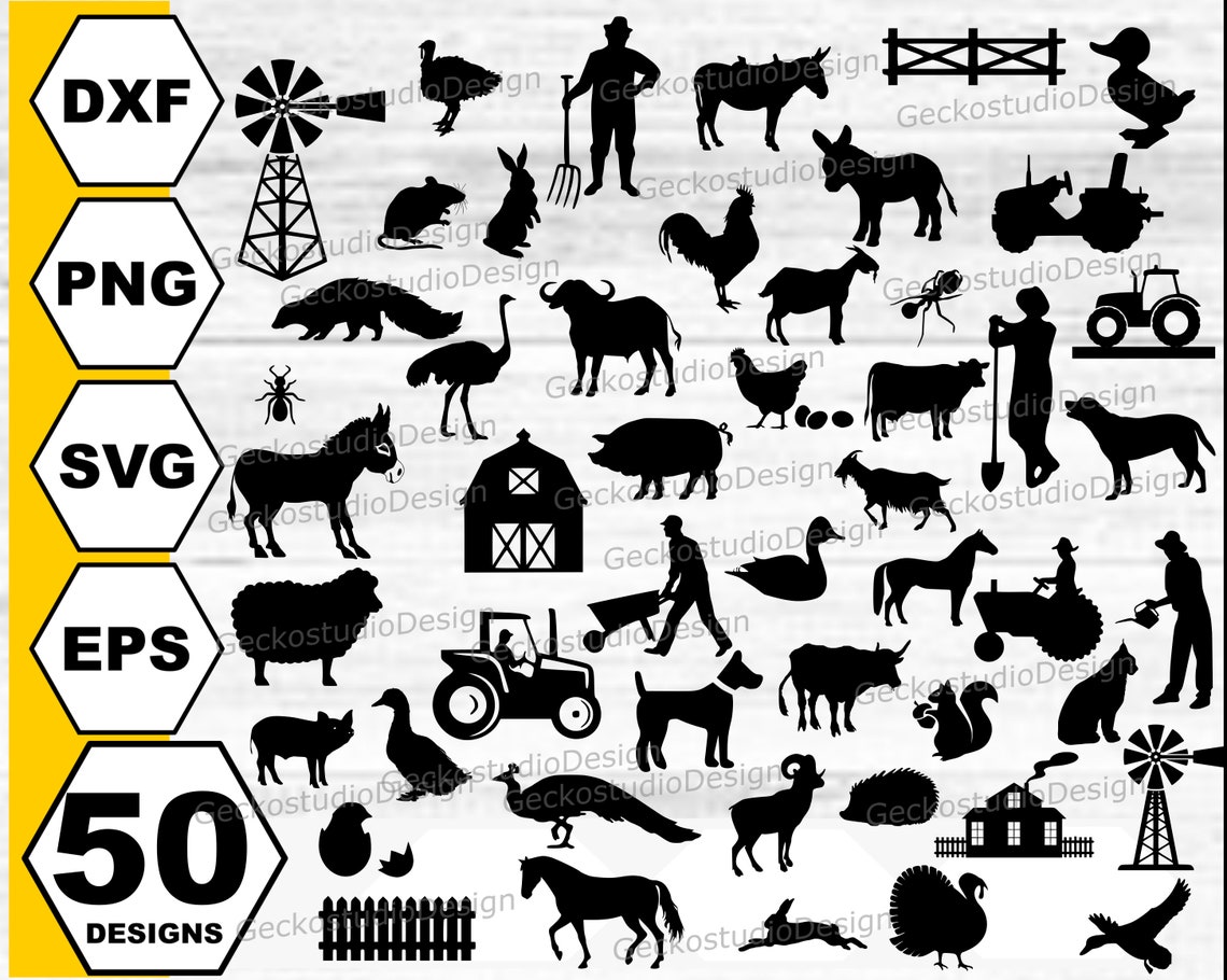 Barn Svg .farm Svg. Farm Animal SVG animal Silhouette Farm - Etsy