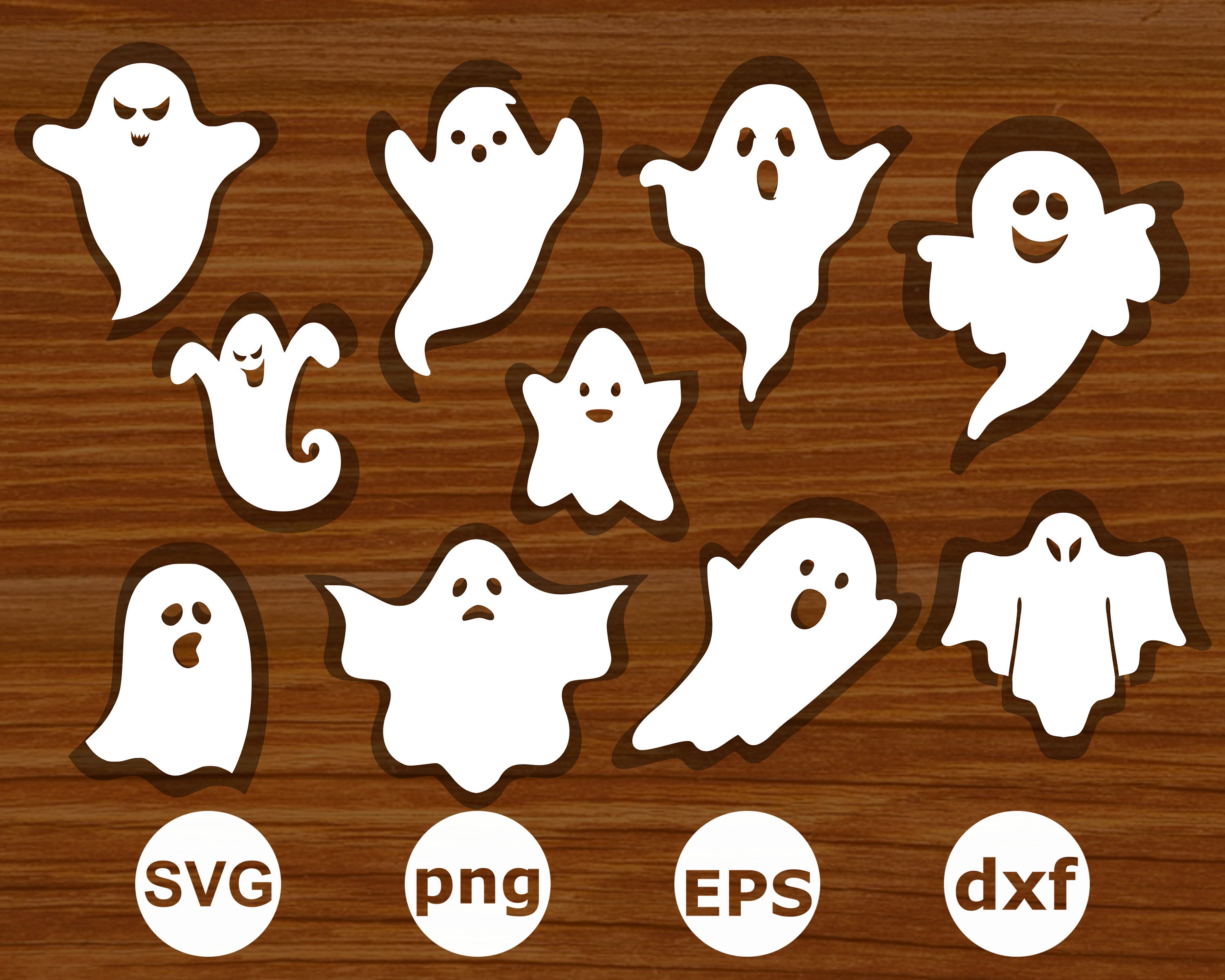 Ghost Svg. Ghost Clipart. Ghost Cut Files. Ghost Silhouette. - Etsy UK