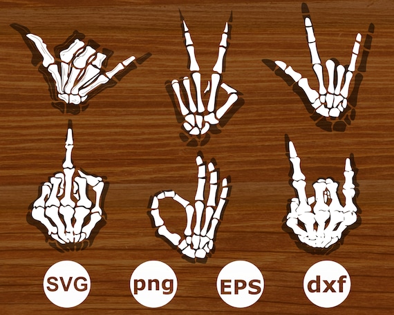 Skeleton Hand Sign Language
