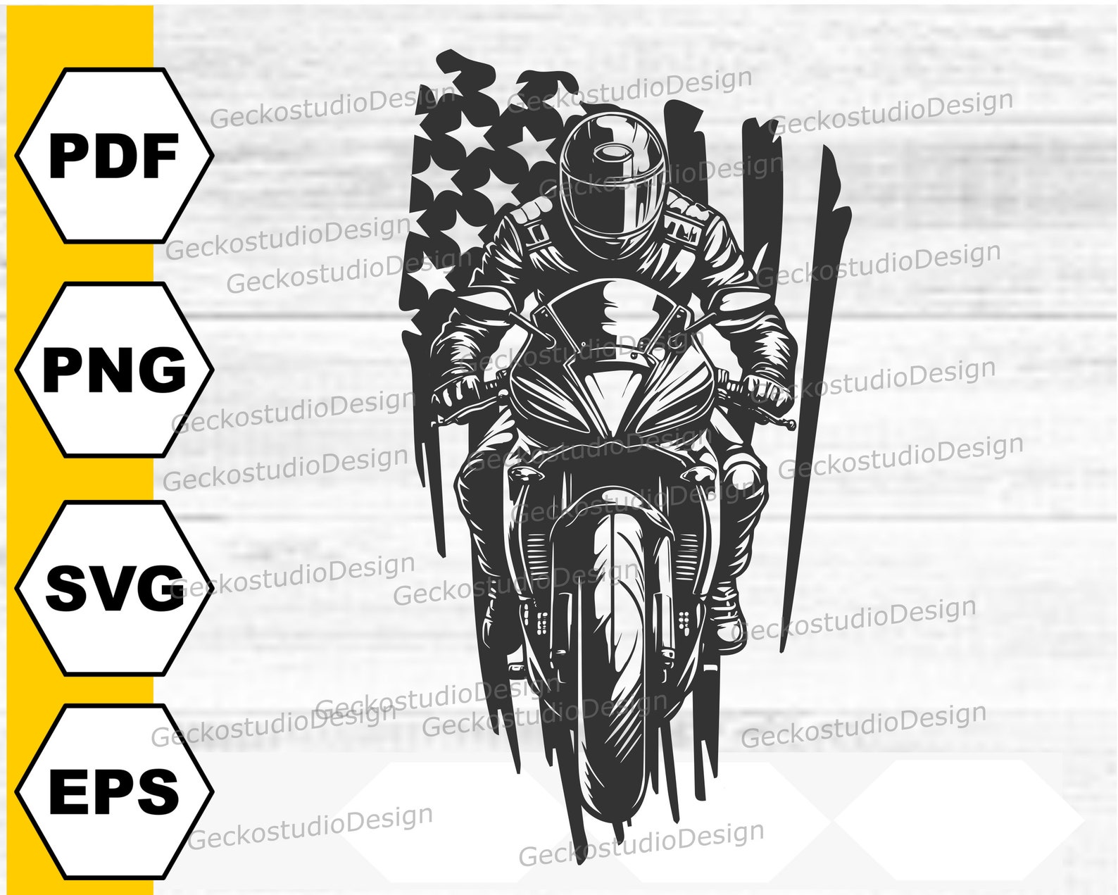 Us Motorbike Svg. Motorcycle Svg. Biker Silhouette Cut File. Motorbike ...
