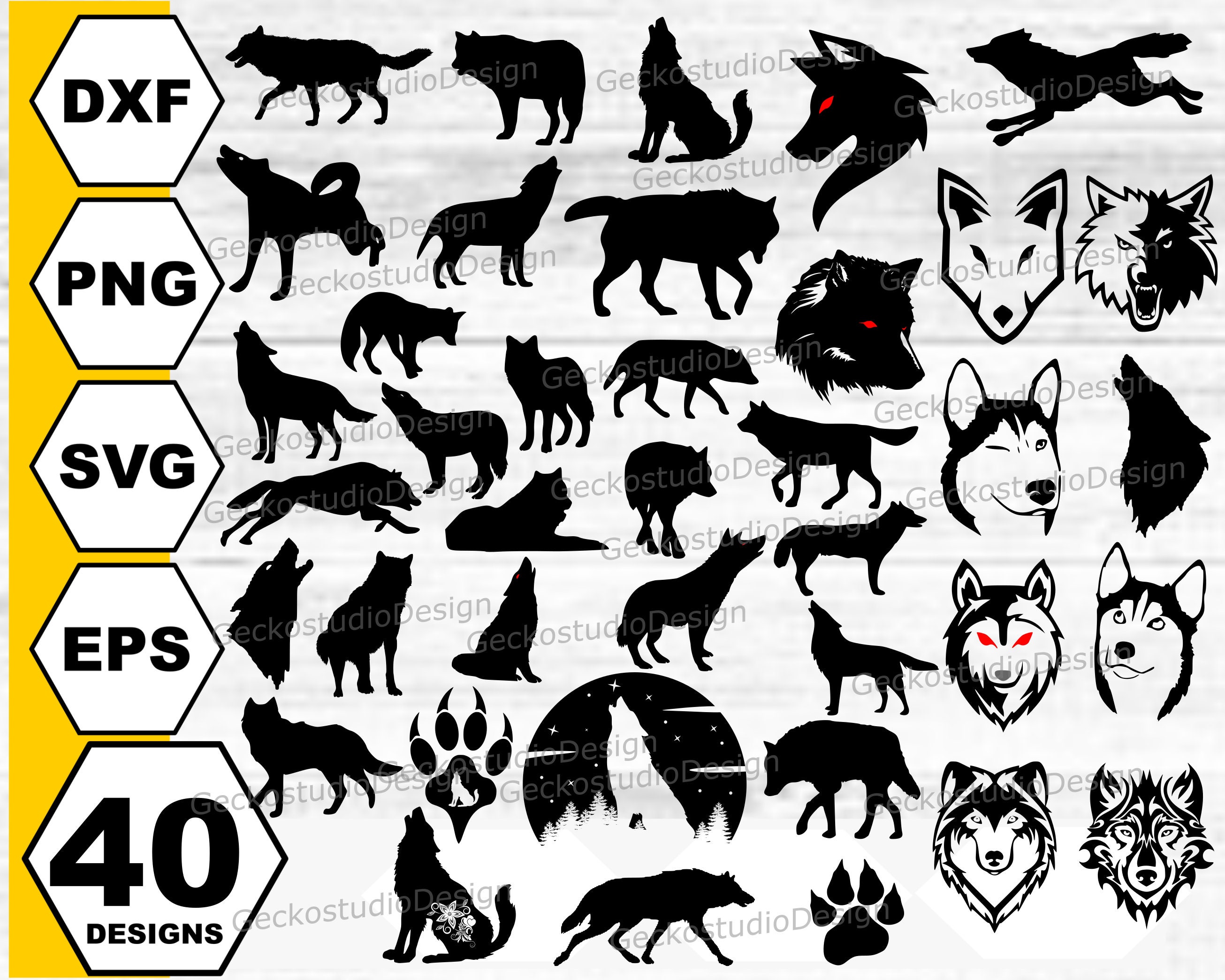 Loup svg . Silhouette de loup. Vecteur de loup. Wolf clipart ...