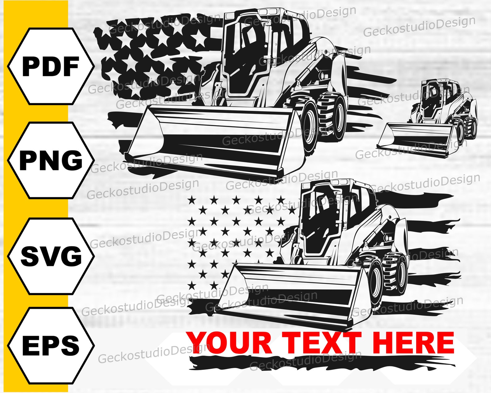 US Skid Steer Svg. Skid Steer Loader Svg. Heavy Equipment Svg. - Etsy