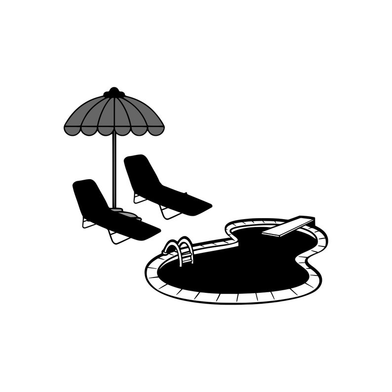 Swimming Pool Svg . Swimming Pool Cut Files . Swimming Pool - Etsy Canada