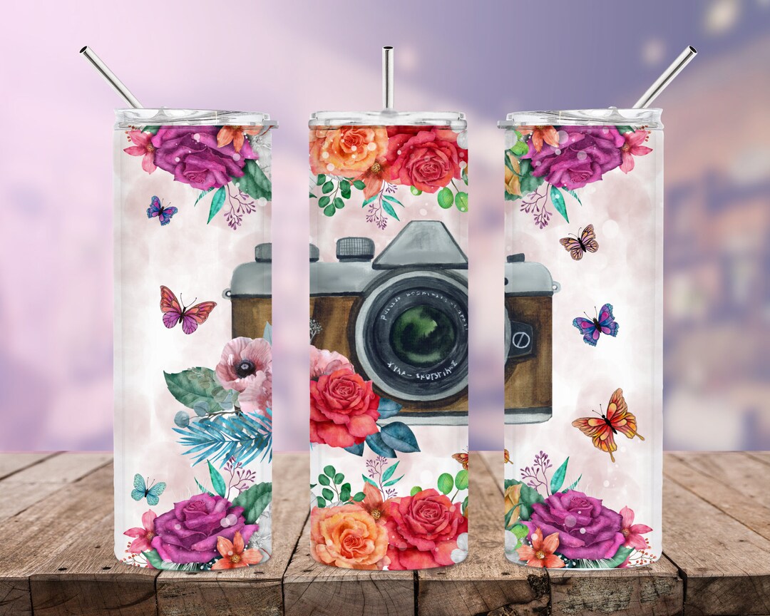Photography Camera Tumbler 20 Oz Skinny. Camera Tumbler - Etsy