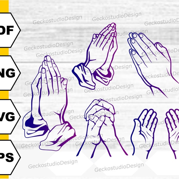 Praying Hands Silhouette Png - Etsy