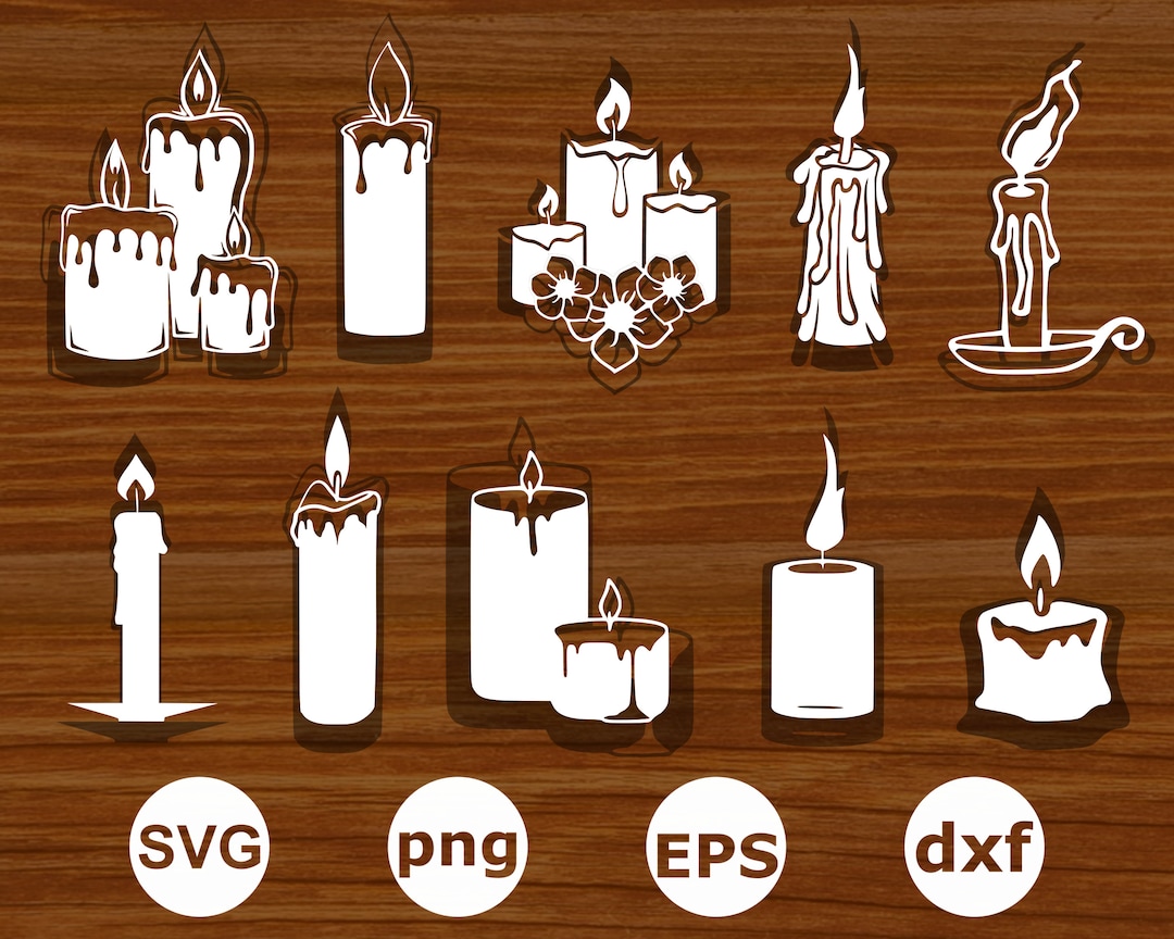 Candle Svg. Candle Silhouette. Candle Cut Files. Candle Clipart. Candle ...