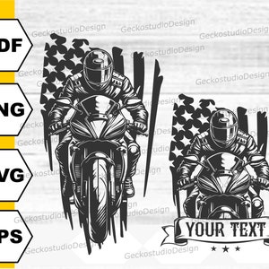 Us Motorbike Svg. Motorcycle Svg. Biker Silhouette Cut File. Motorbike ...