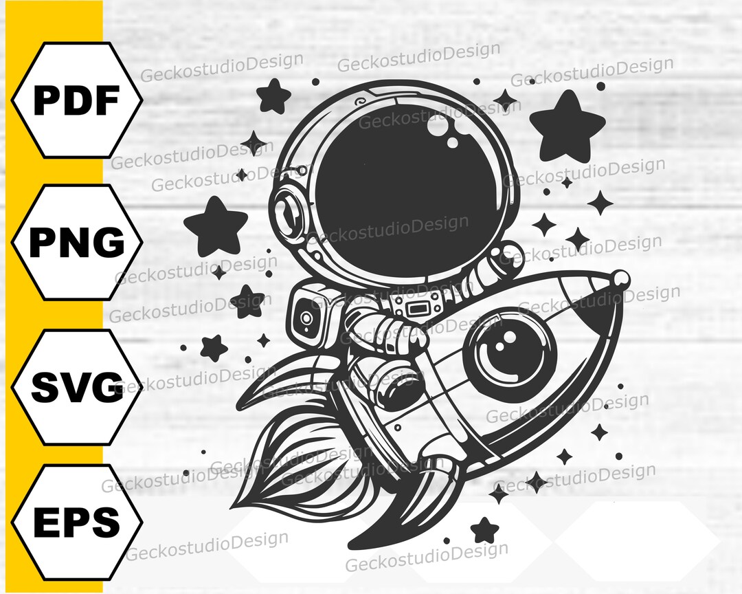 Cute Baby Astronaut Svg. Astronaut Silhouette Cut Files. Universe Svg ...