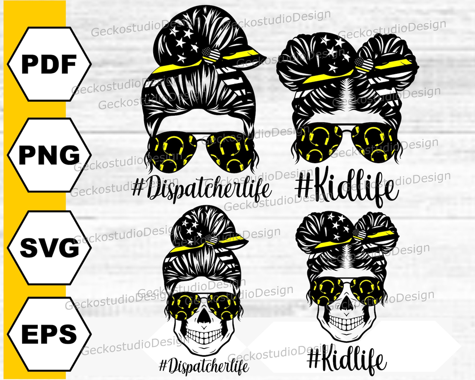 Messy Bun Dispatcher Svg. Dispatcher Life Svg. Dispatcher Kid | Etsy Messy Bun Dispatcher Svg. Dispatcher Life Svg. Dispatcher Kid | Etsy
