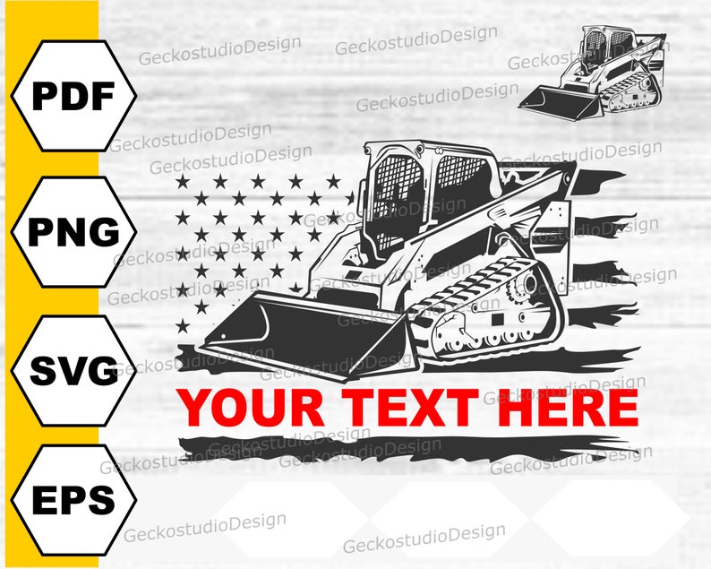 US Track Skid Steer Svg. Track Loader Svg. Heavy Equipment - Etsy