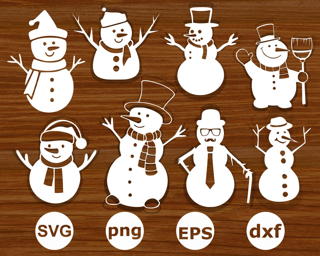Snowman Svg. Snowman Cliprt. Snowman Cut Files.snowman Silhouette ...