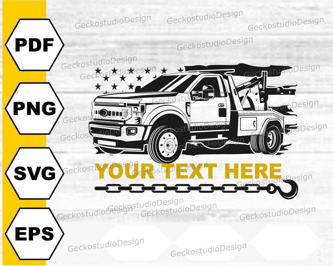 US Wrecker Svg. Tow Truck Svg. Rollback Svg. Towing Logo. Towtruck Png ...