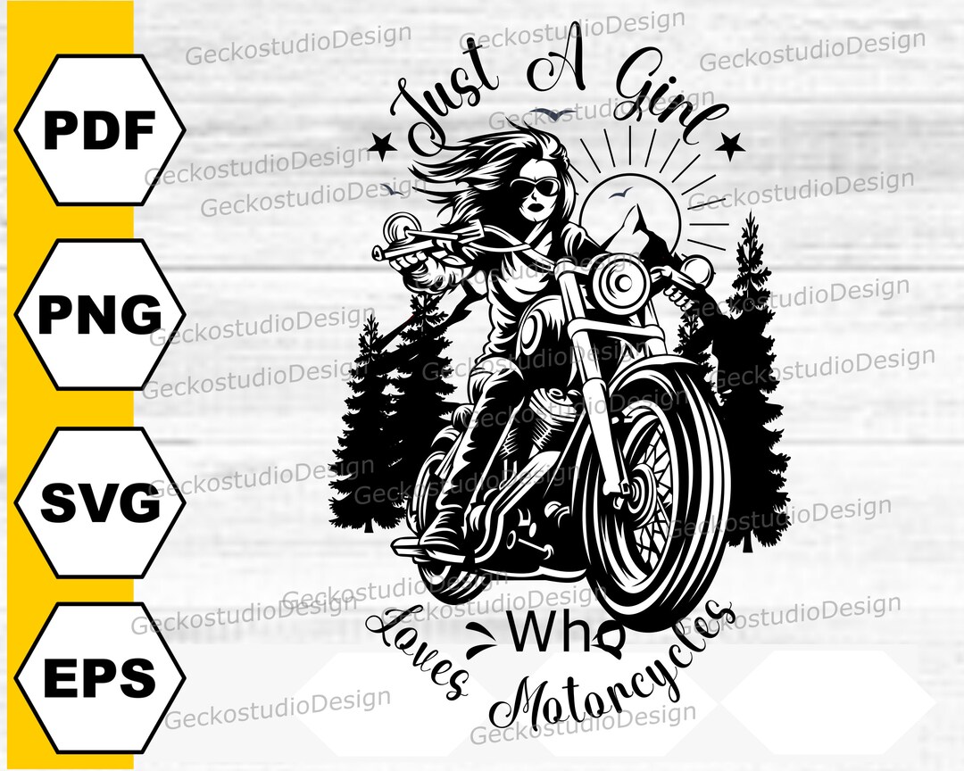 Racing Motor Girl Svg. Just a Girl Who Loves Motorcycle Svg. Racing ...