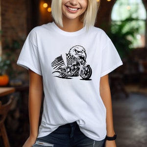 Us Eagle Biker Svg. Motorcycle Biker Svg. Eagle American Flag - Etsy