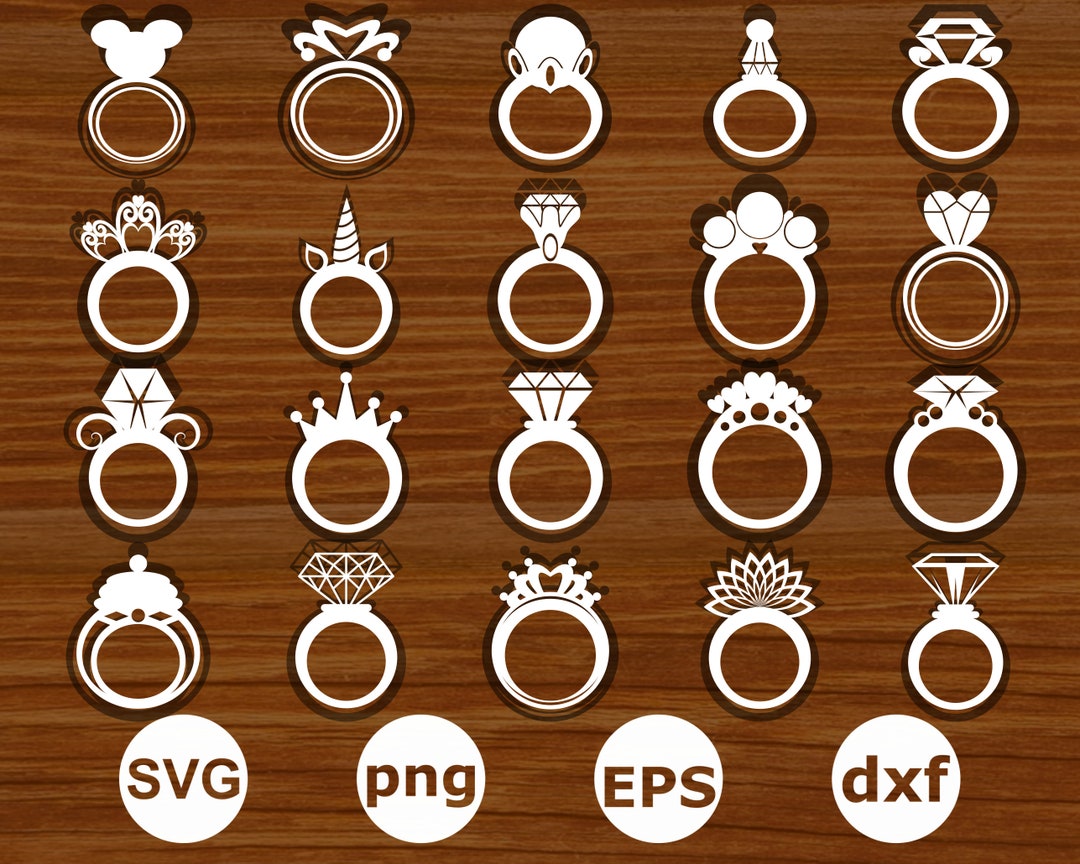Wedding Ring Svg . Ring Svg . Ring Cut Files . Wedding Ring Silhouette ...