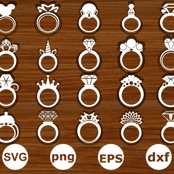 Wedding Ring Svg - Etsy