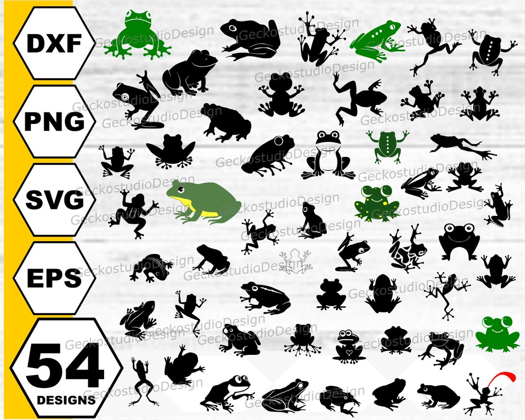 Frog Svg . Frog Clipart . Frog Cut Files . Frog Silhouette . Frog ...
