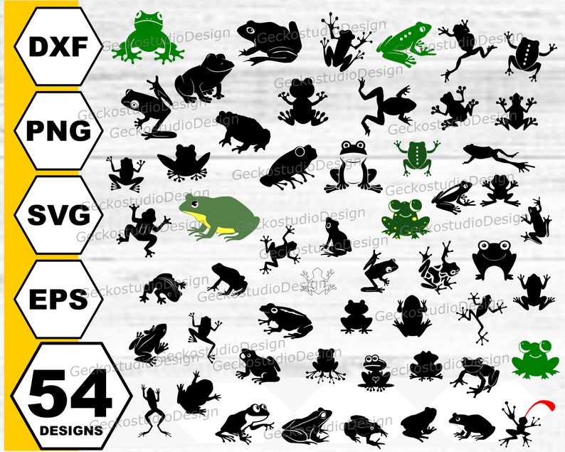Frog Svg . Frog Clipart . Frog Cut Files . Frog Silhouette . - Etsy