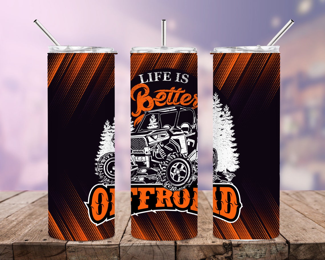 Offroad 20 Oz Skinny Tumbler Png. Atv Tumbler Wrap. - Etsy