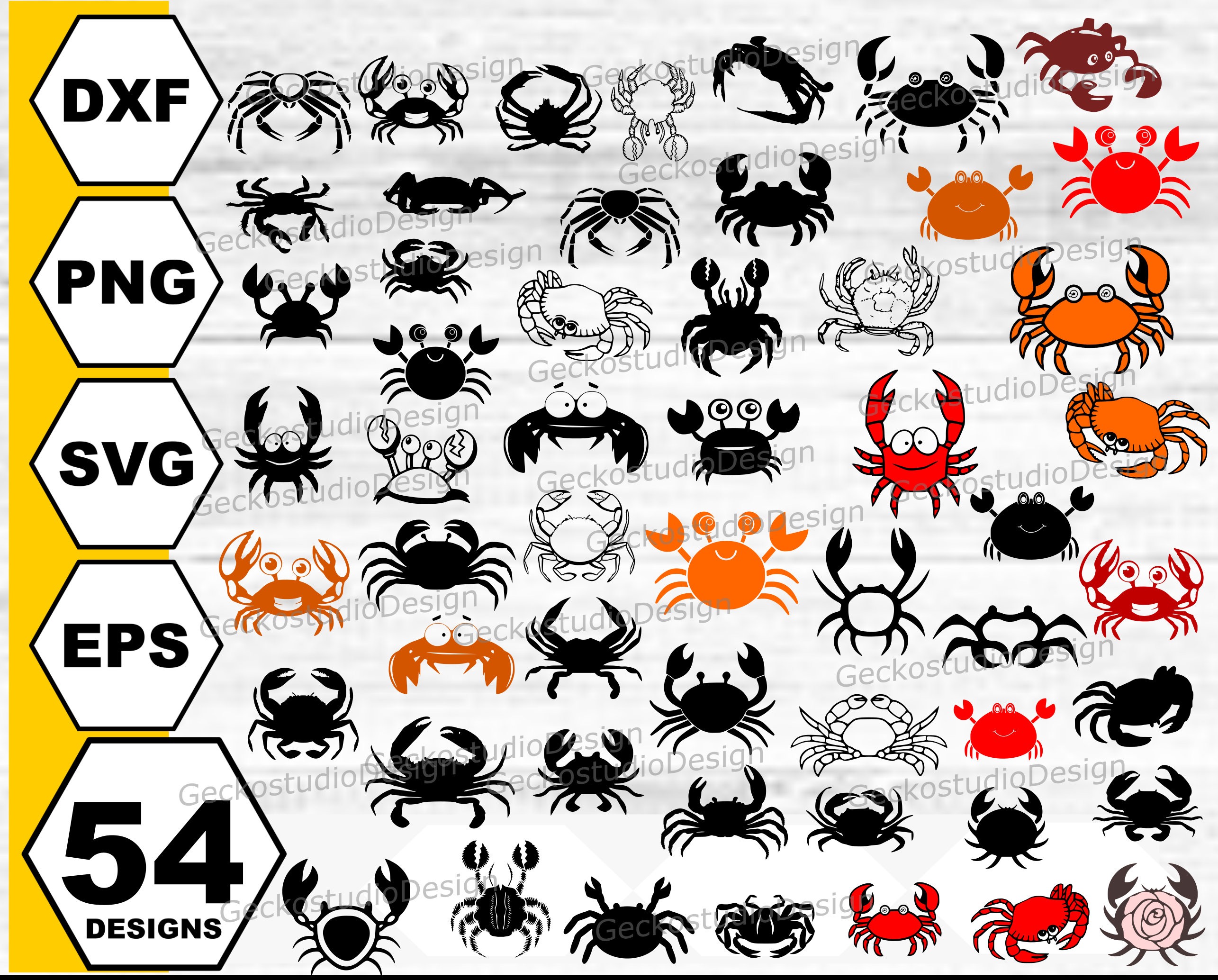 Crab Svg . Crab Silhouette . Crab Clipart . Crab Vector . Crab Cut ...