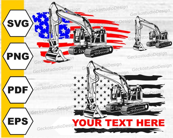 US Bagger svg. Bagger png. Schweres Ausrüstungssvg | Etsy