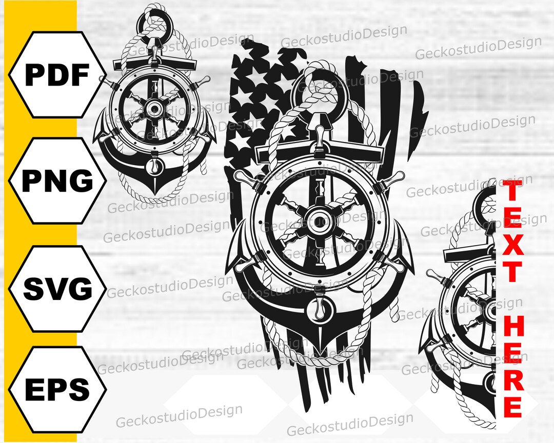 Boat Anchor Svg. Nautical Svg. Anchor Png. Rope Anchor Svg. US Captain ...