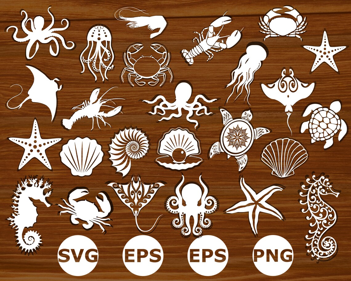 Ocean Svg . Ocean Cut Files . Sea Svg . Sea Silhouette . Ocean ...