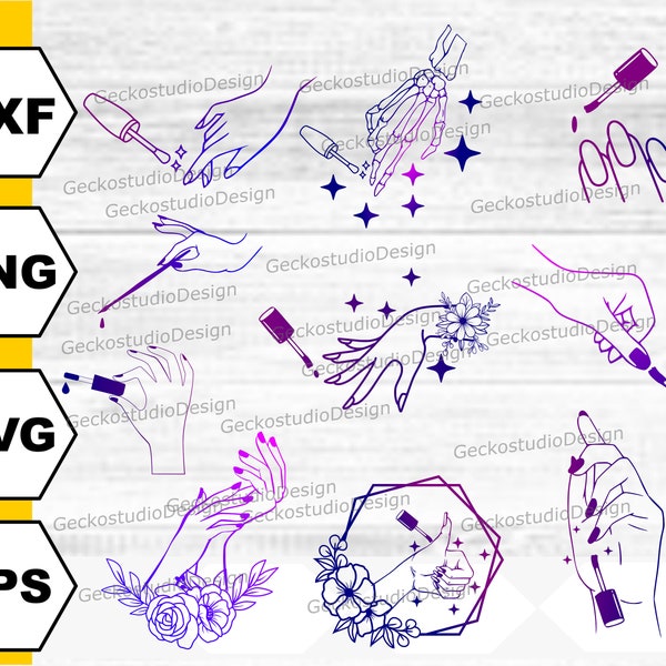 Nail Art Silhouette - Etsy
