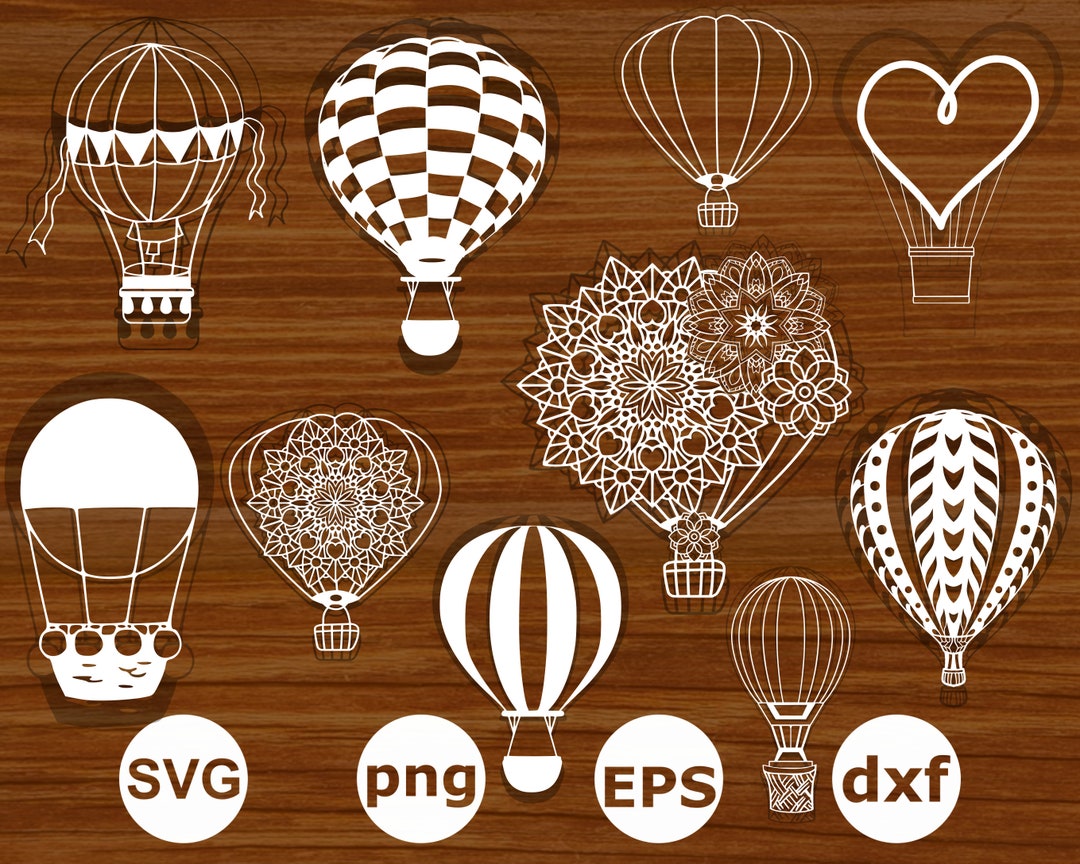 Hot Air Balloon Svg. Hot Air Balloon Cut Files. Hot Air Balloon Clipart ...