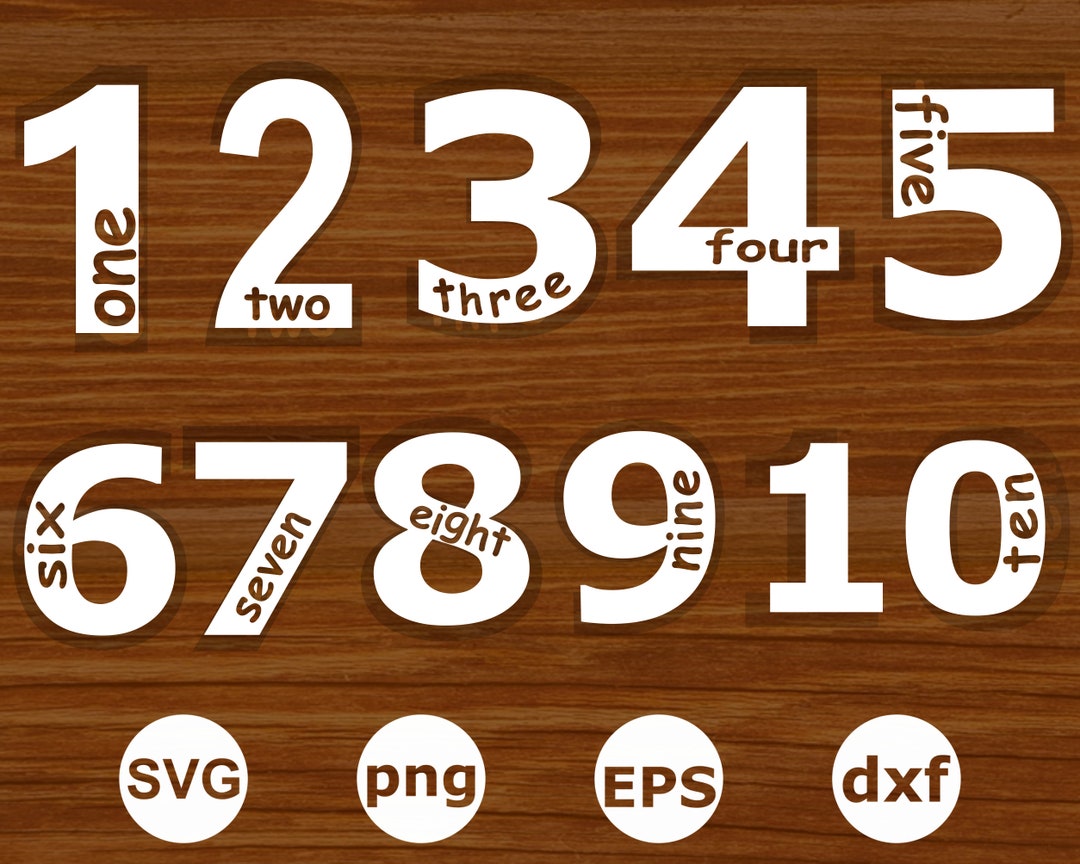 Numbers Svg. Numbers Cut Files. Birthday Svg Bundle - Etsy