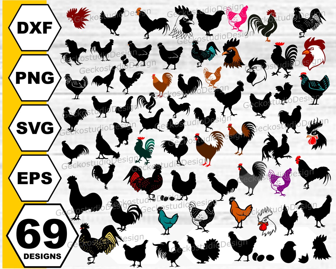 Gallo svg . Comprobación de svg bundle . comprobación de svg - Etsy España