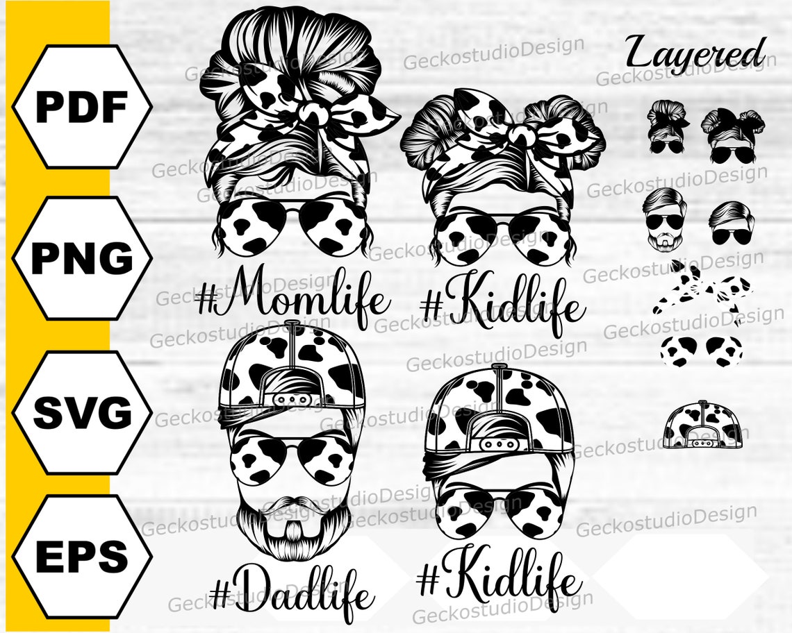 Fam Cow Svg. Cow Mom Life Svg. Cow Mom Svg. Farm Life Svg. Cow Dad Svg ...