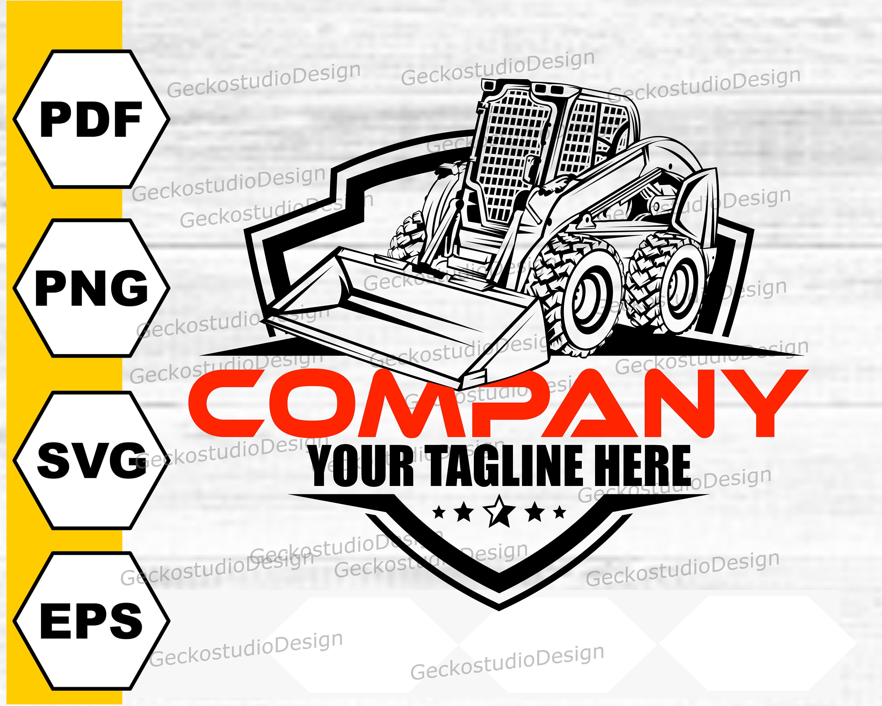 Skid Steer Loader Svg. Us Skid Steer Silhouette Cut Files. Skid Steer ...