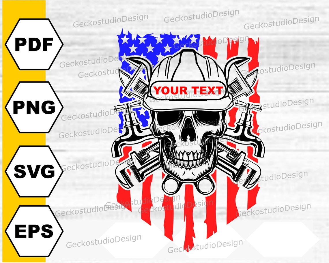 US Skull Plumber Svg. Plumber Logo. Handyman Svg. Plumber Png. - Etsy