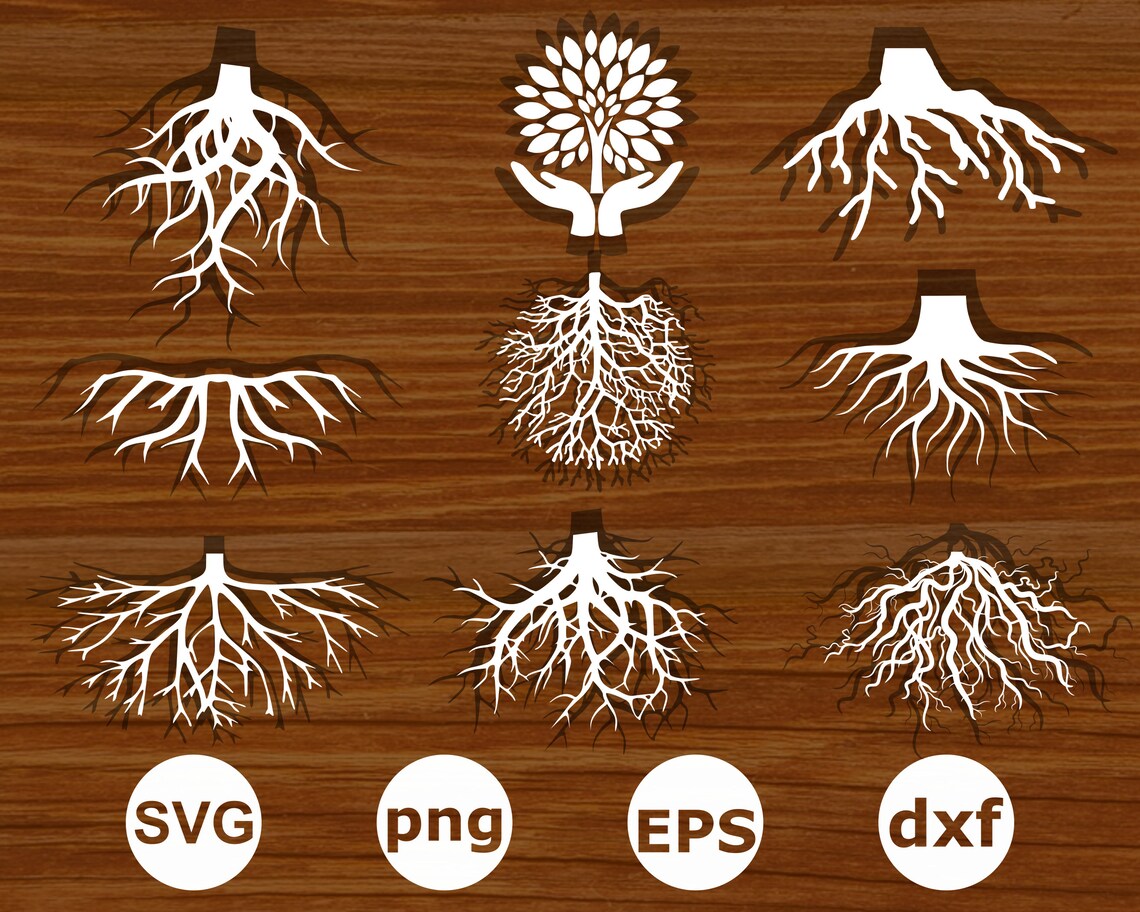 Roots Svg. Tree Roots Svg. Roots Clipart. Roots Silhoette. - Etsy