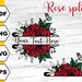 Red Half Rose Svg. Split Rose Svg. Rose Png. Flower Svg. Rose Monogram ...