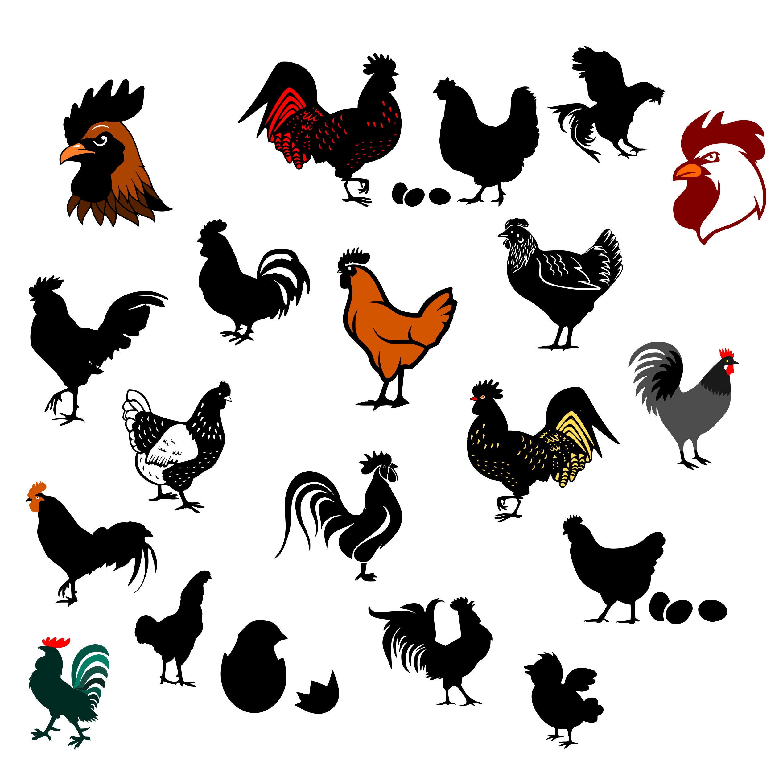 Gallo svg . Comprobación de svg bundle . comprobación de svg archivo de ...