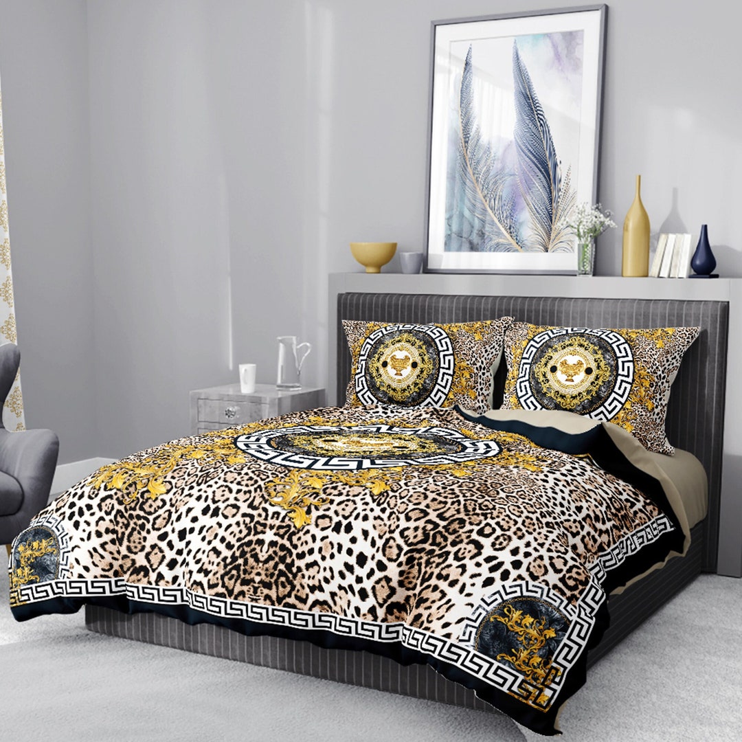 Luxury Leopard Print Cotton Sateen Duvet Cover Set - Etsy