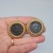 Vintage CINER Ancient Roman Coin Clip Earrings Gold Tone Chunky Rope ...