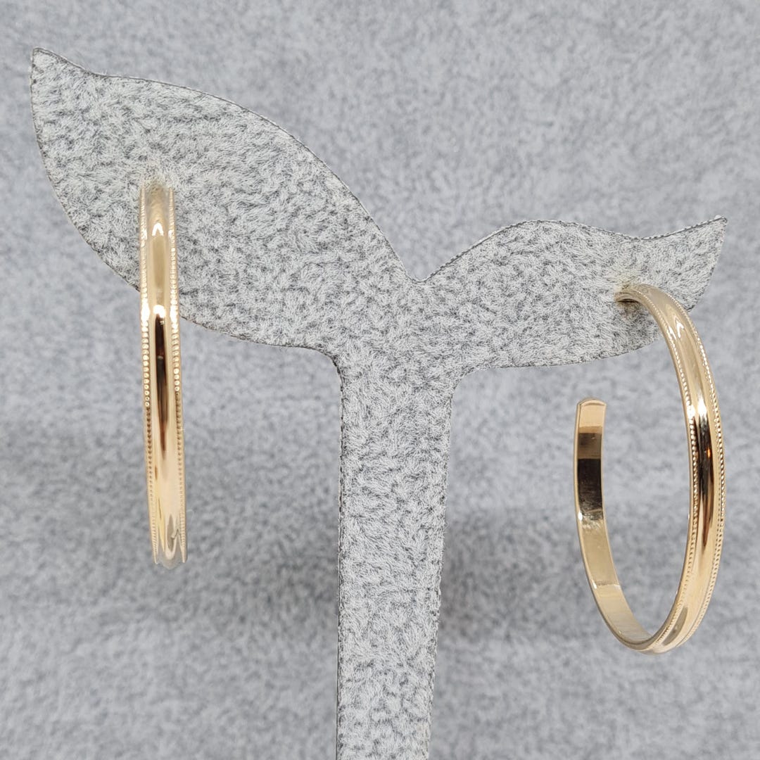 Vintage AVON Hoop Earrings 1979 Gloss Gold-tone Metal Huggie Hoops - Etsy