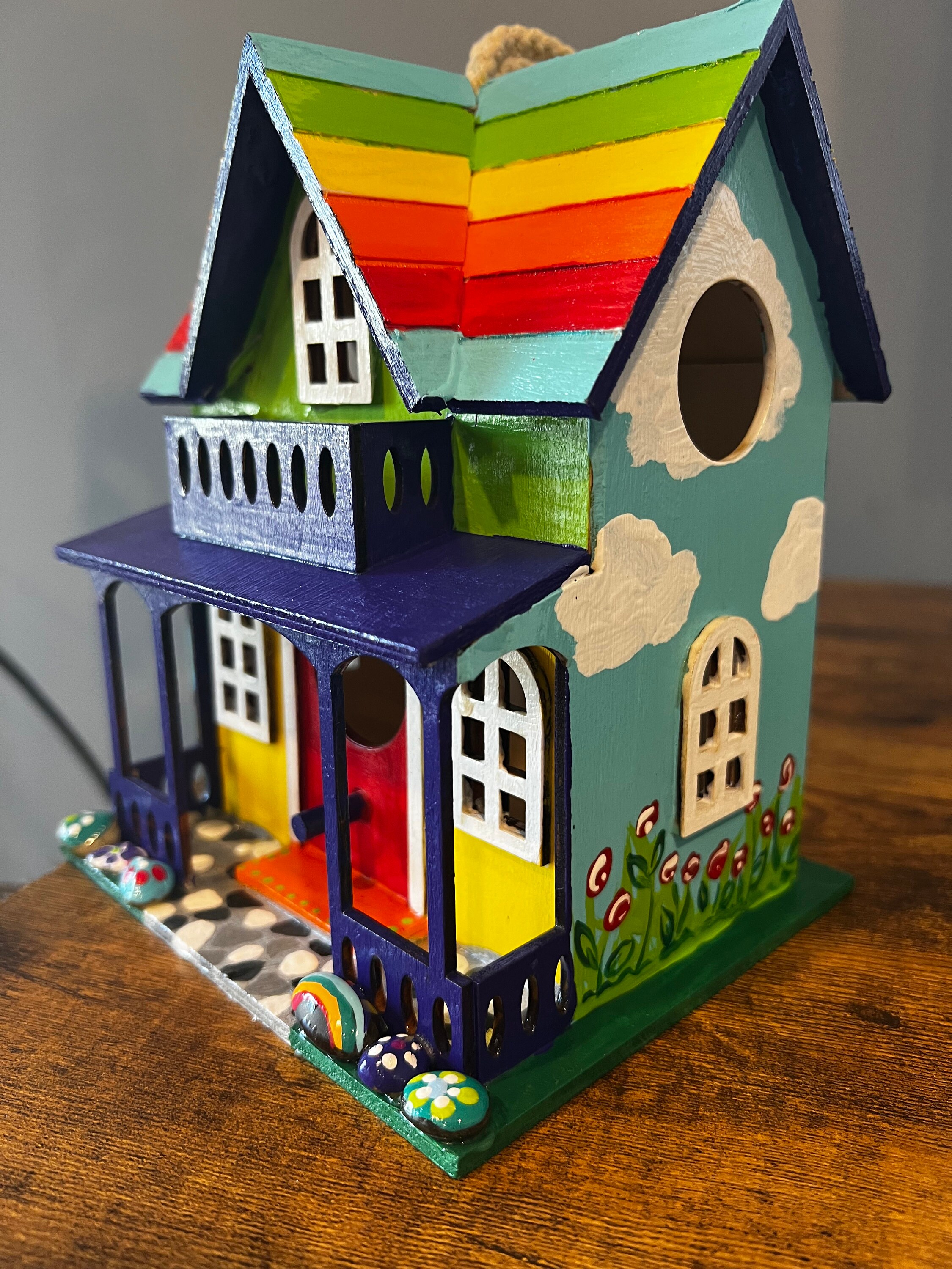 Rainbow Birdhouse - Etsy