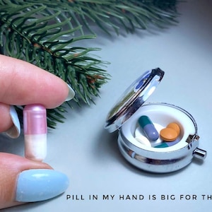 Tiny Pill Box, Pill Organizer, Pill Case, Pill Container, Small Pill ...