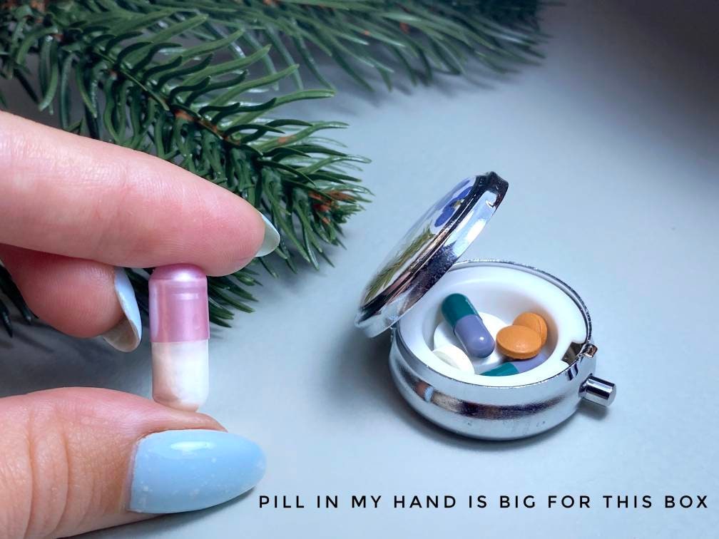 Tiny Pill Box, Pill Organizer, Pill Case, Pill Container, Small Pill ...