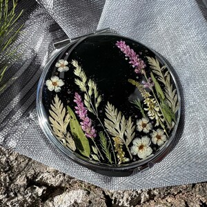Real Dried Flowers Mirror, Pocket Mirror, Compact Mirror, Hand Mirror ...
