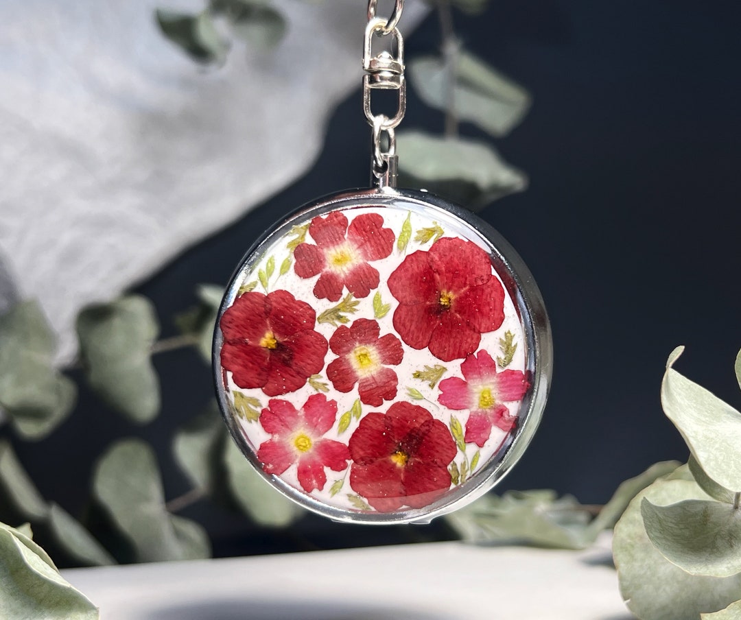 Pill Box Keychain, Tiny Pill Box, Flowers Pill Box, Pill Box, Pill ...