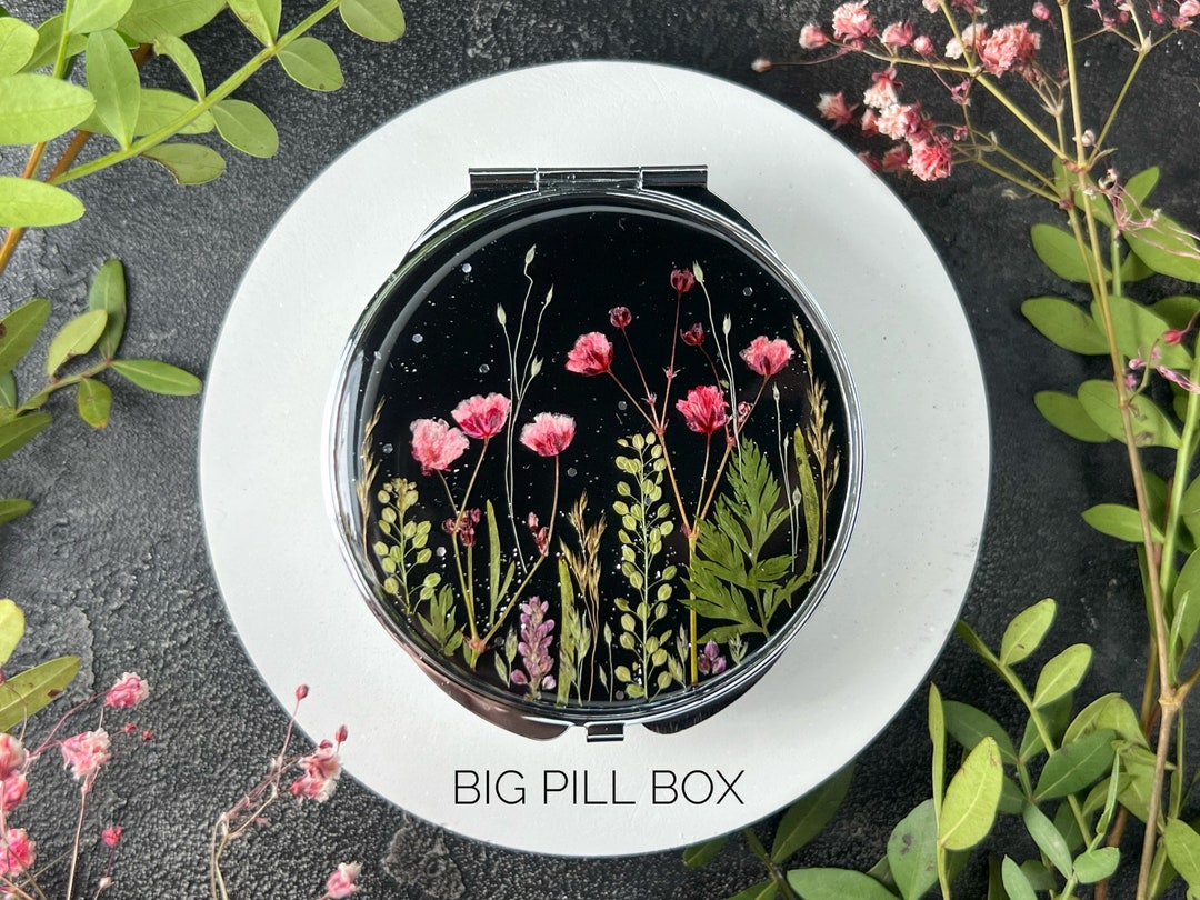 Large Pill Box, Pill Organizer, Metal Pill Box, Pill Case, Pill ...