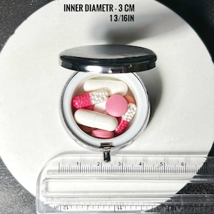 Tiny Pill Box, Pill Organizer, Pill Case, Pill Container, Small Pill ...